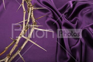 Crown Of Thorns And Purple Robe, Crucifixion Of Jesus Christ - Stock ...